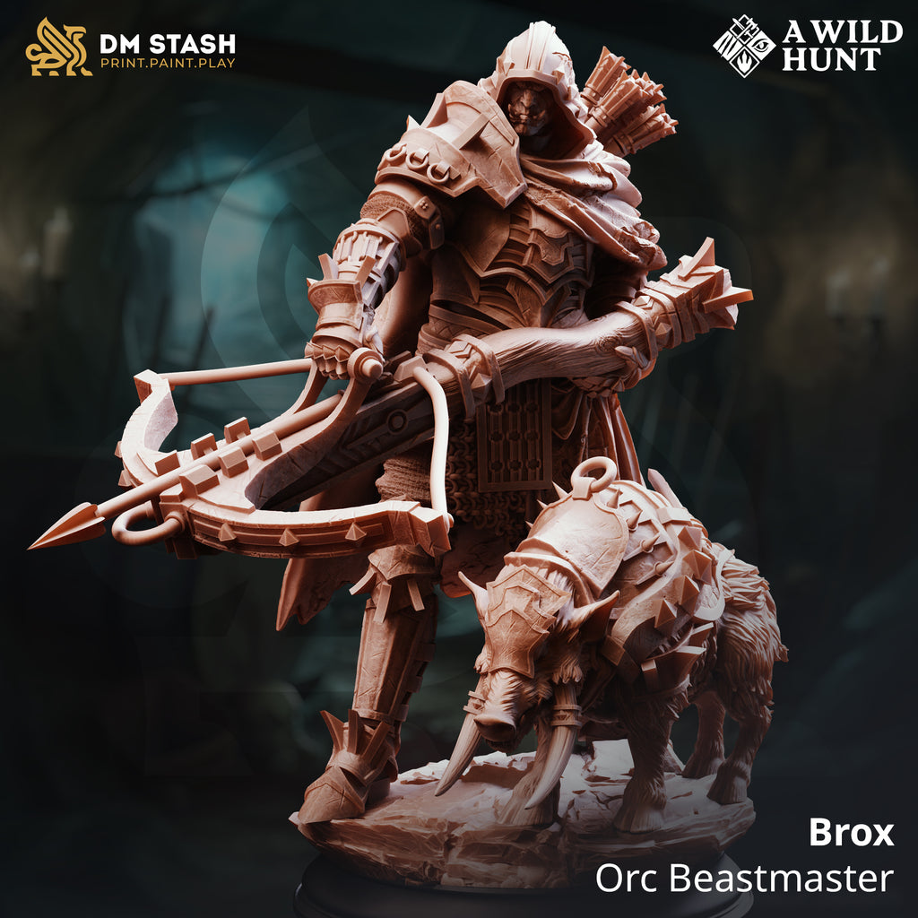 Brox - Orc Beastmaster – The Printable Dragon